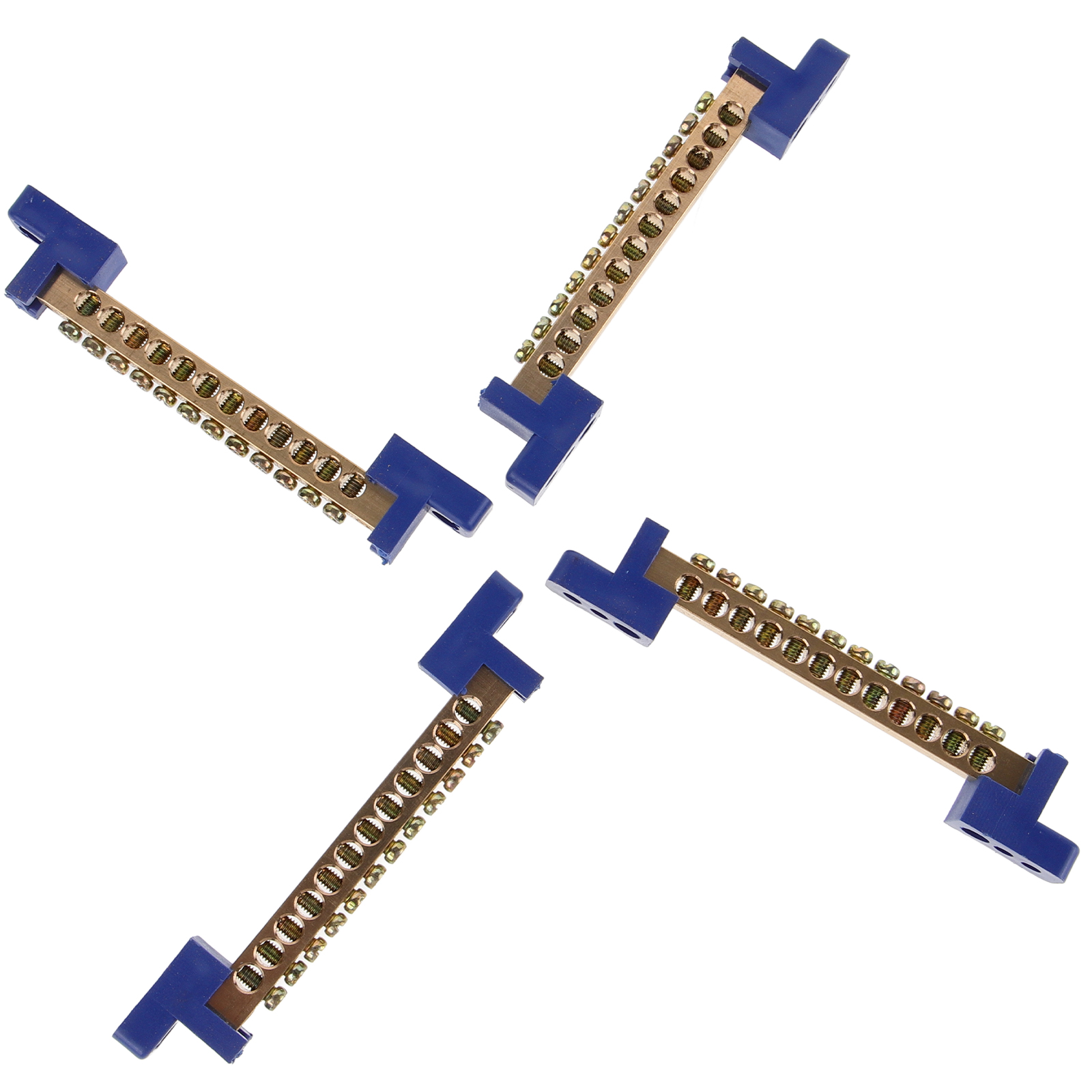 Hytrove Car Terminal Block Copper Terminal Connector Copper Bar Blue ...