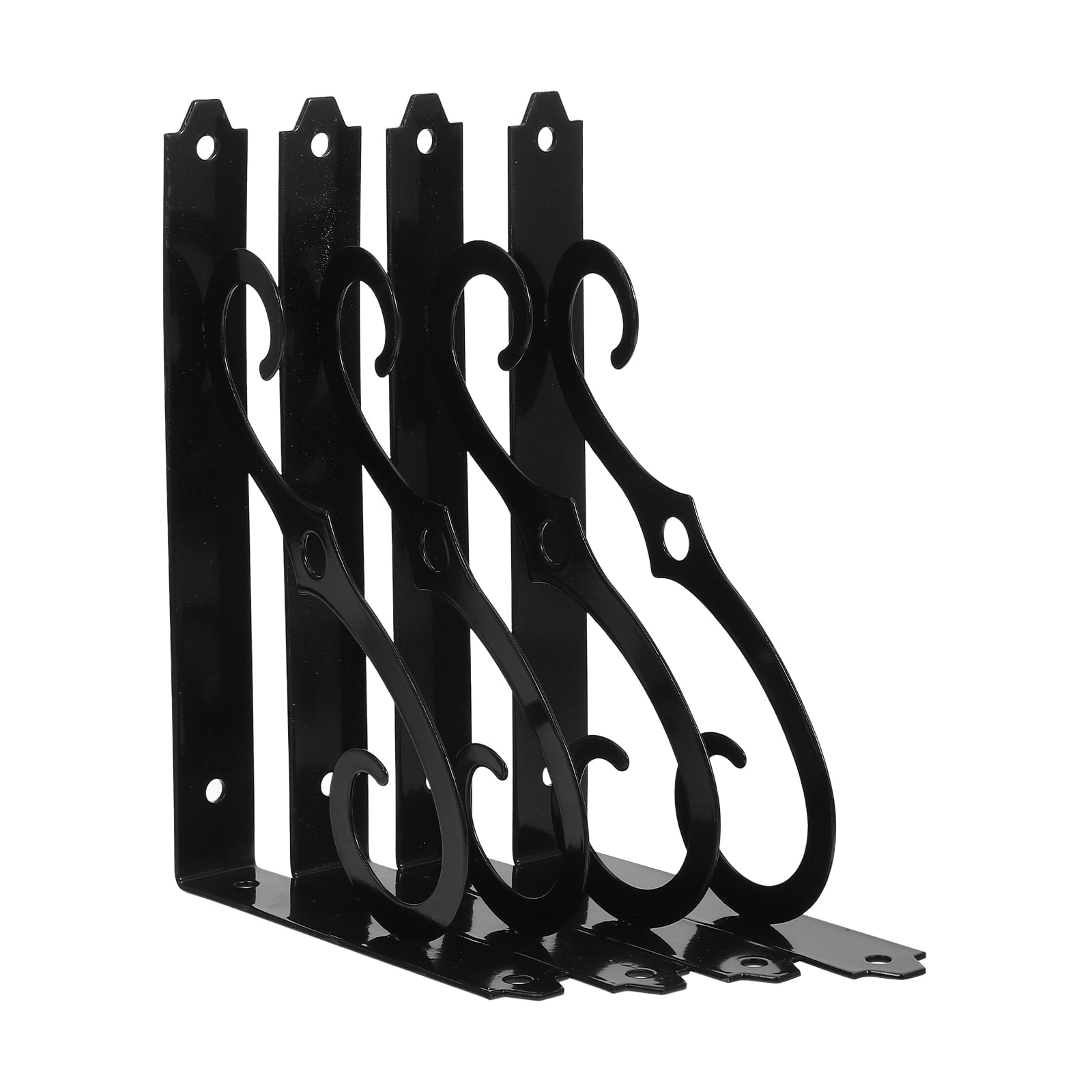 Hytrove 4Pcs Iron Triangle Support Frame Shelf Brackets Black 7.9X5 ...