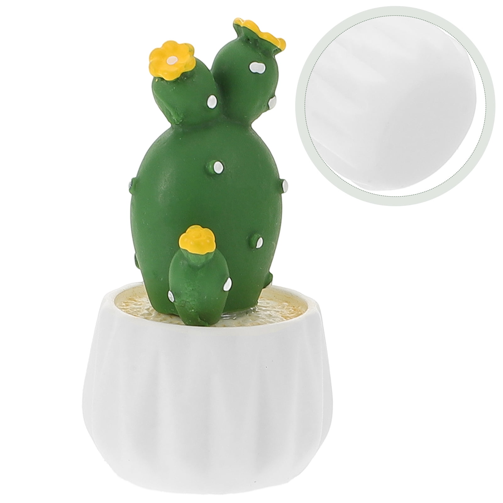 Hytrove 4pcs Cactus Tabletop Decor Fake Cactus Resin Decorative Low ...