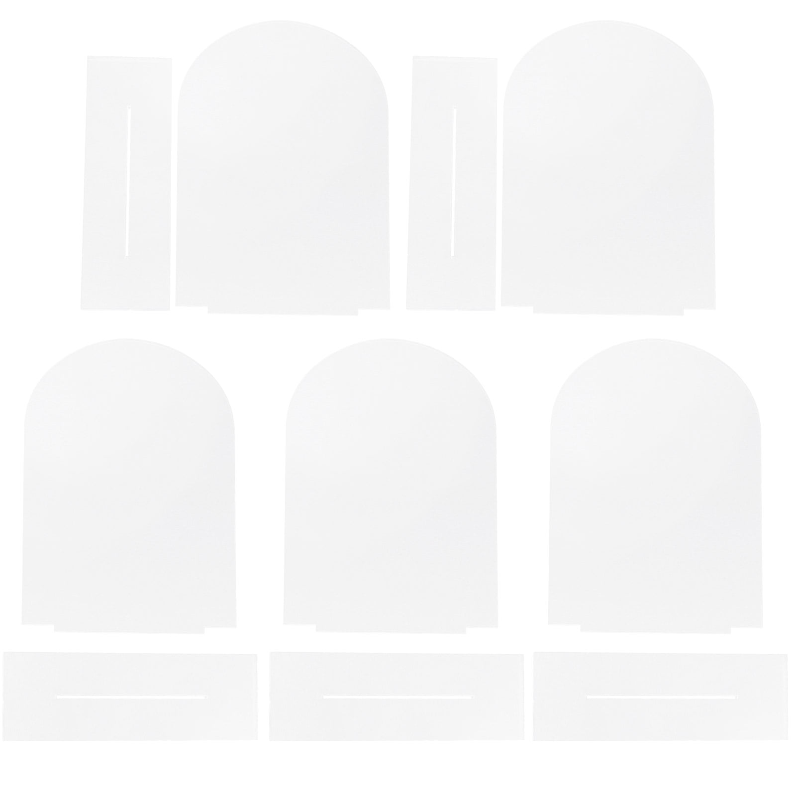 Hytrove 5 Sets Semicircle Acrylic Signs Table Signs For Events For Diy ...