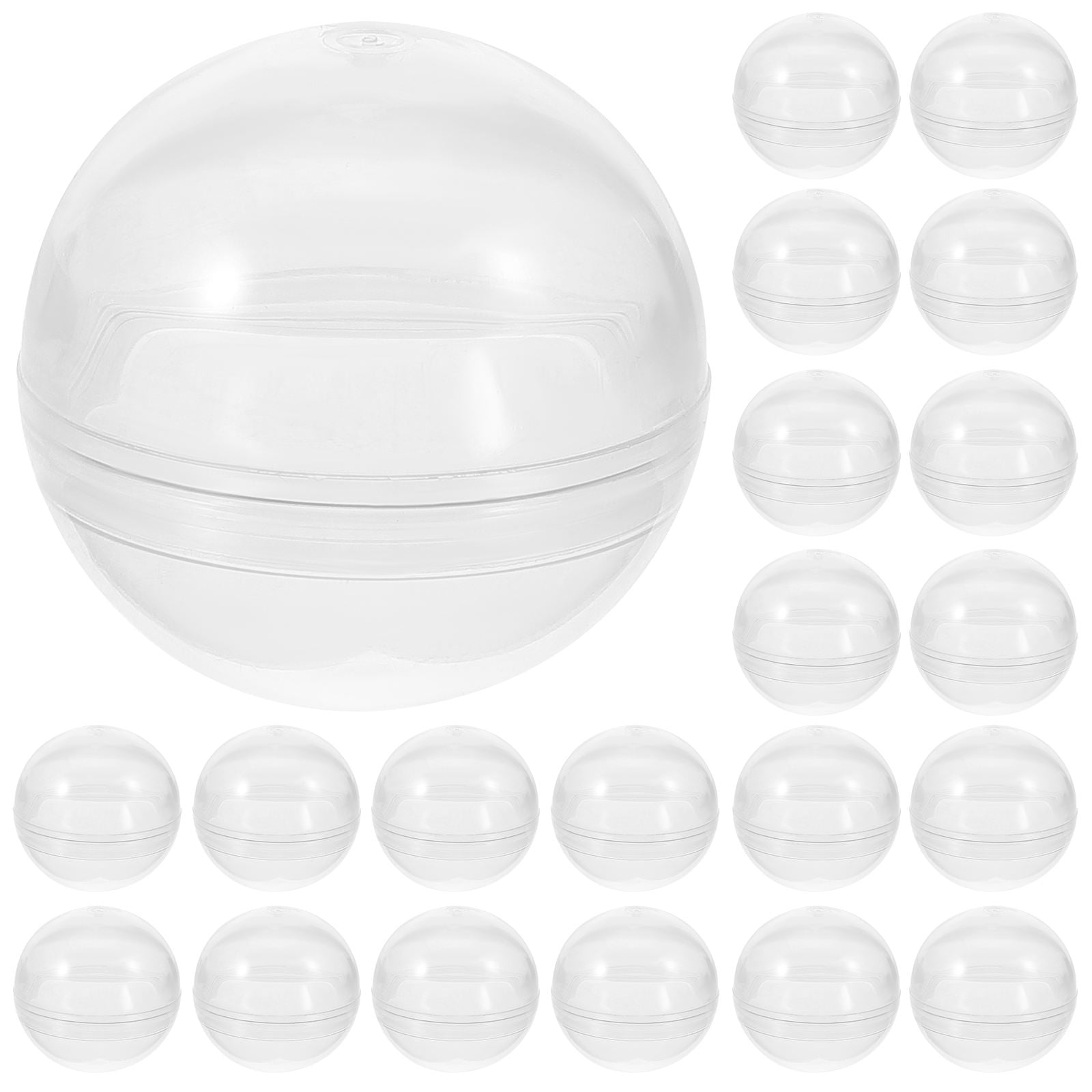 Hytrove 50Pcs Clear Round Capsules Plastic Containers For Small Items ...