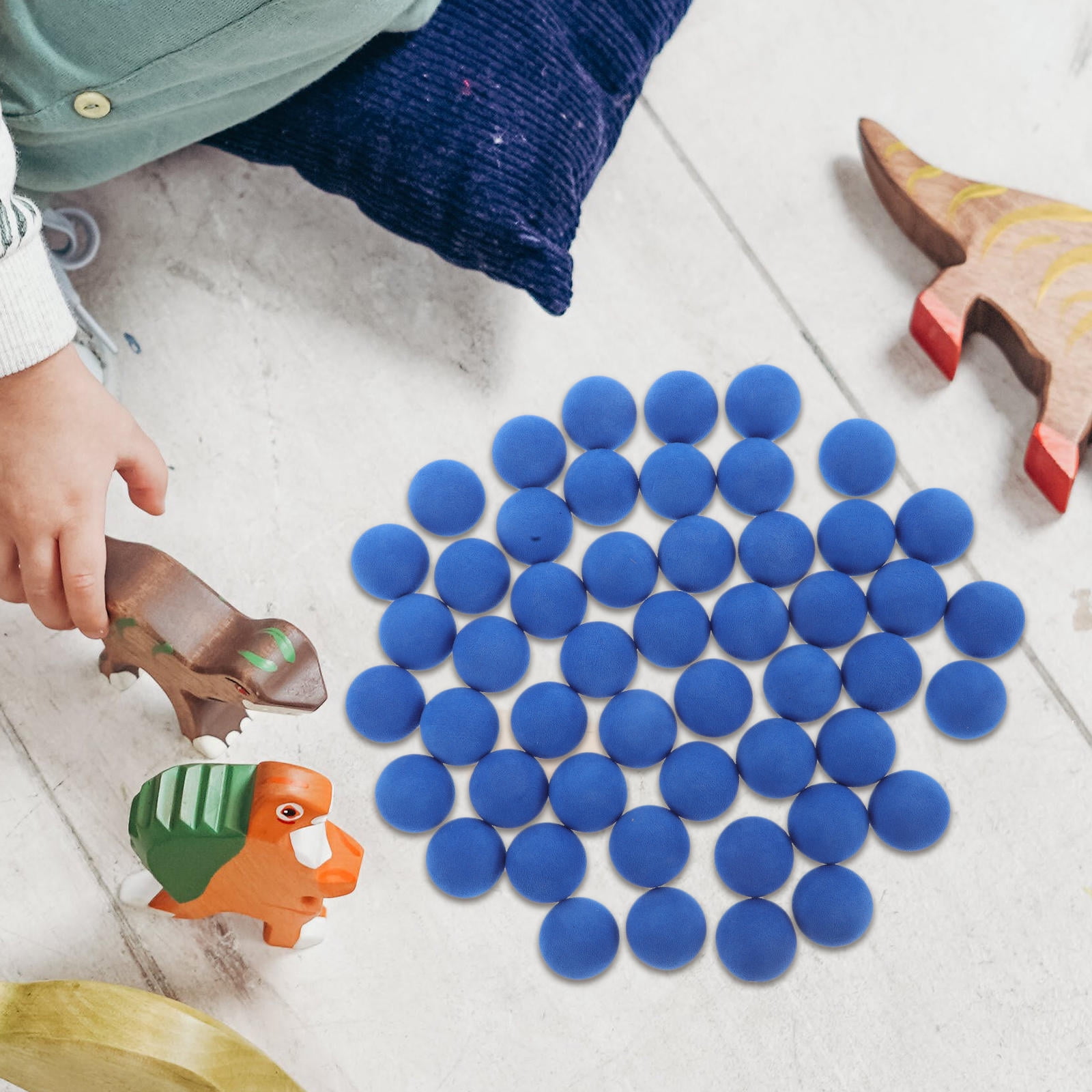 Hytrove 50Pcs EVA Soft Bouncy Balls for Baseball Training Round Sponge ...