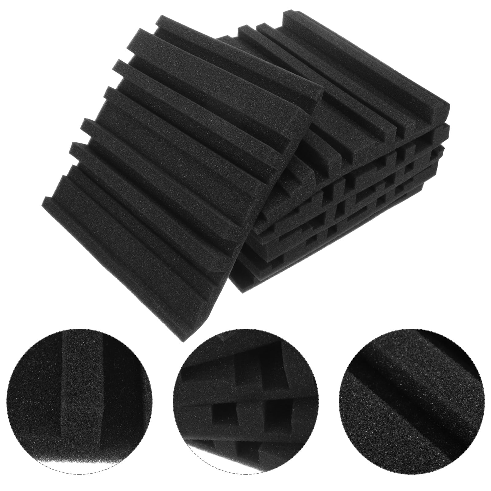 Hytrove 6Pack Sound Proofing Panel Black Square for Recording Studio ...