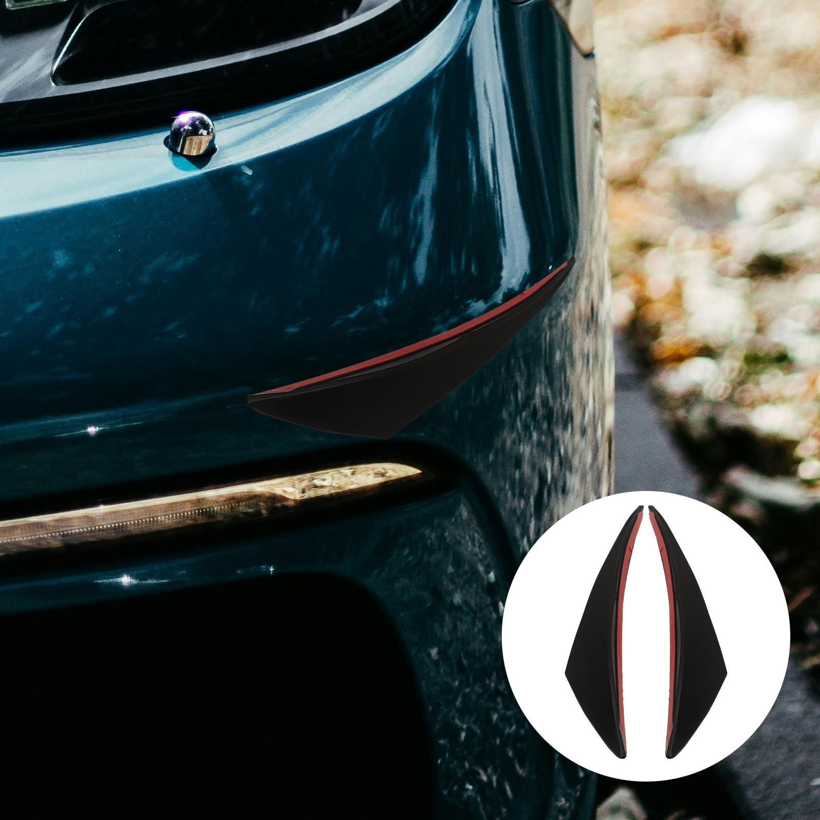 Hytrove 6Pcs Front Bumper Side Spoiler Car Exterior Accessories Black ...