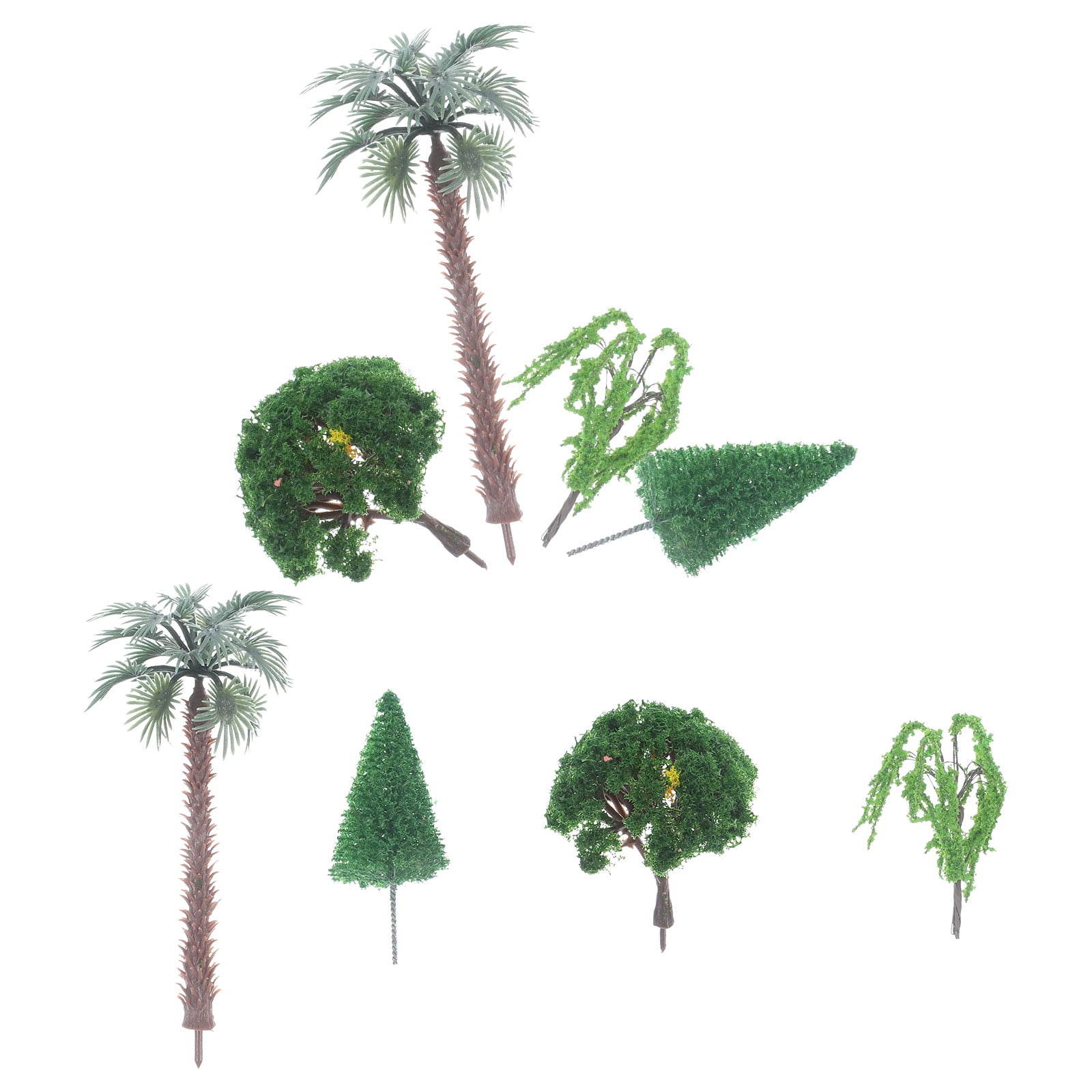 Hytrove 8Pcs Micro Landscape Decor Miniature Trees With Pvc And Wire ...