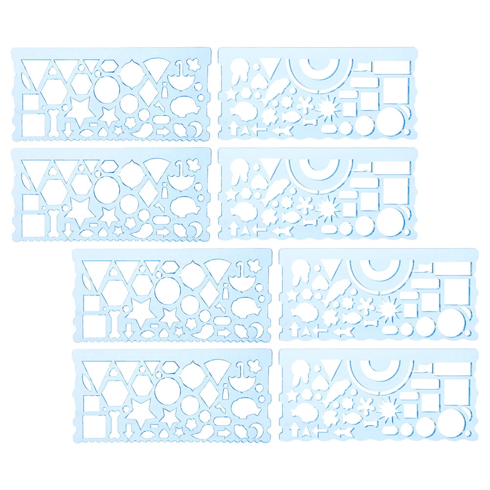 Hytrove 8Pcs Versatile Multi-functional Drawing Ruler for Students and ...