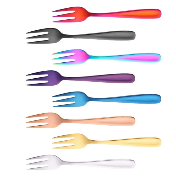 Hytrove 8pcs Pointed Tips Cake Forks in Stainless Steel for Bar Use ...