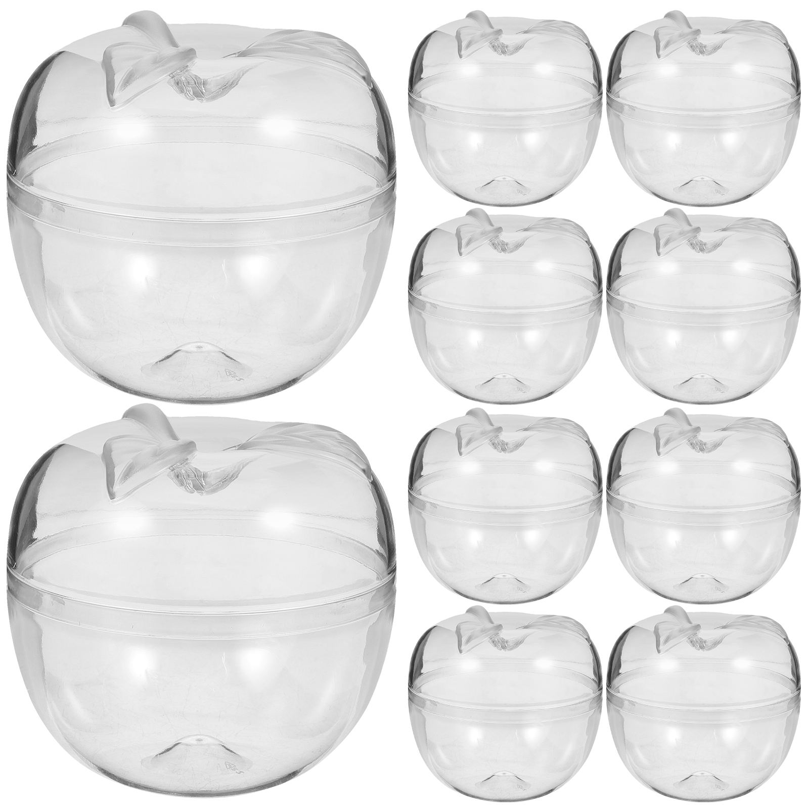 Hytrove Apple-Containers with Lids 10Pcs Plastic Small Storage Boxes ...