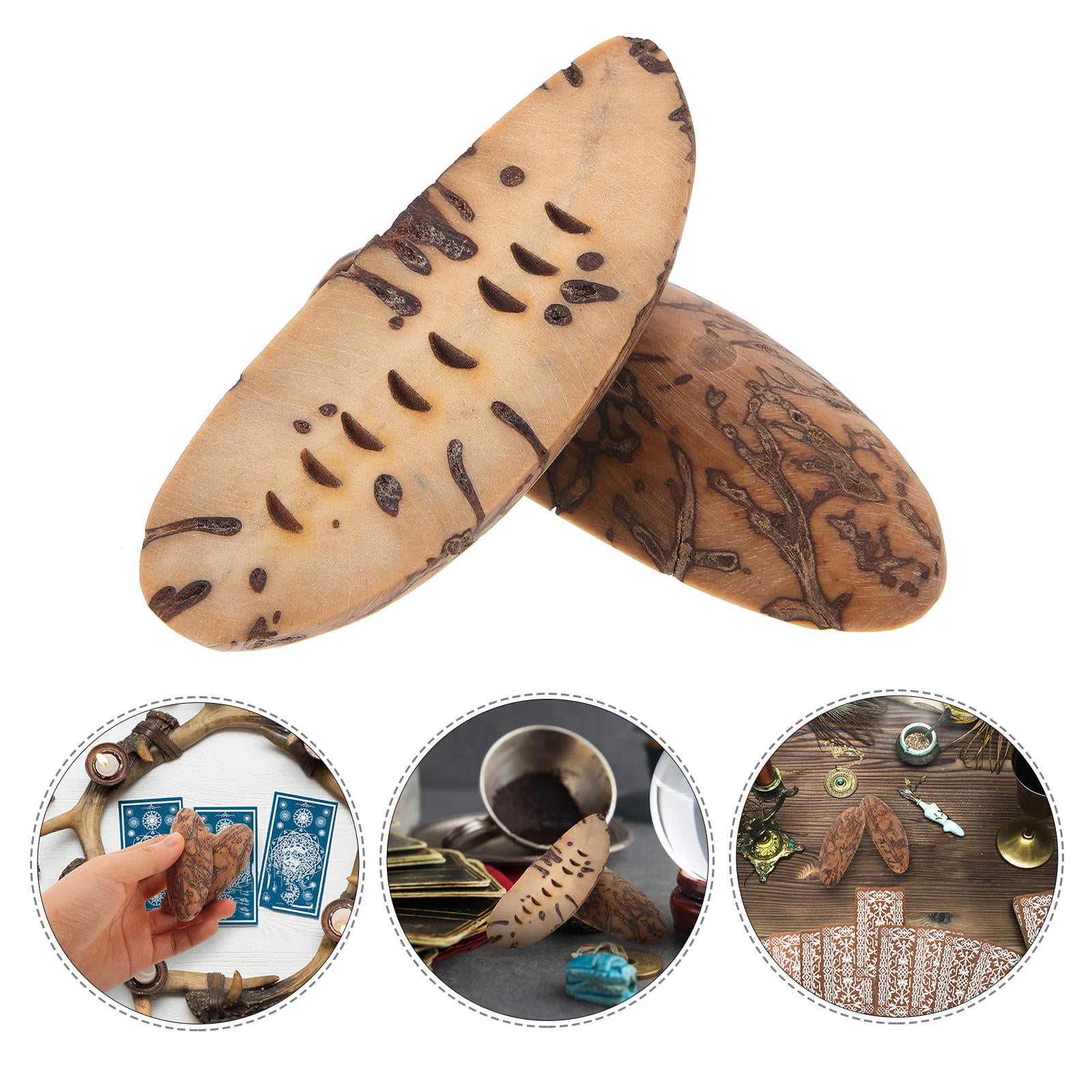 Hytrove Divination Tool Holy Cups Bodhi Material Cup Shape Traditional ...