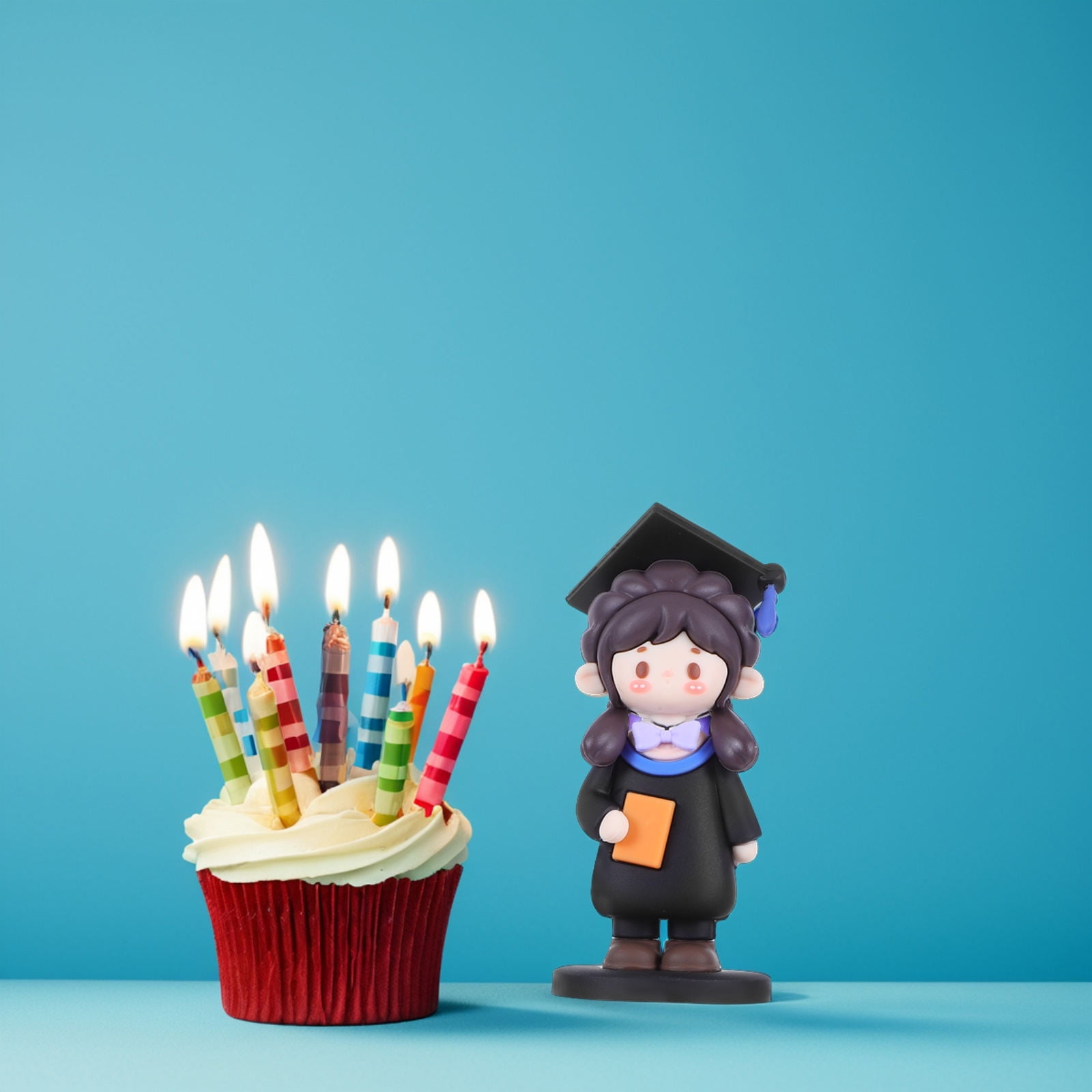 Hytrove Doctor Graduation Decorations Multi Color 3D PVC Figurine Cake ...