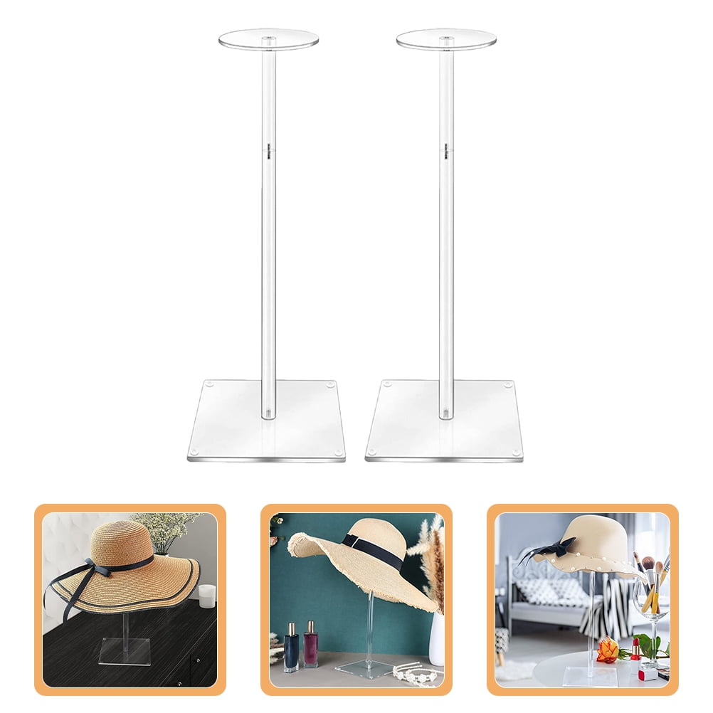 Hytrove Hat Stand For Desktop 2Pcs With Cylindrical Shape And Acrylic ...