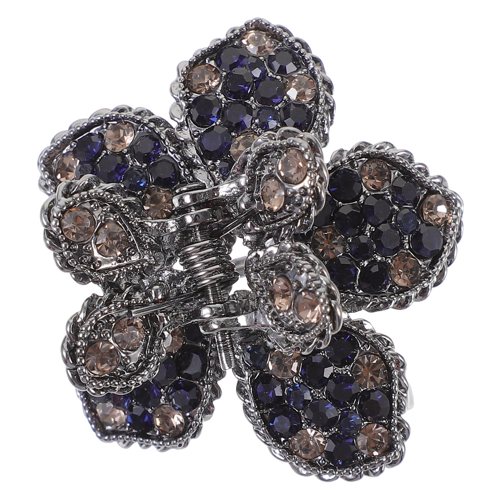 Hytrove High Ponytail Clips 2Set Rhinestone Hair Bun Holder Metal ...
