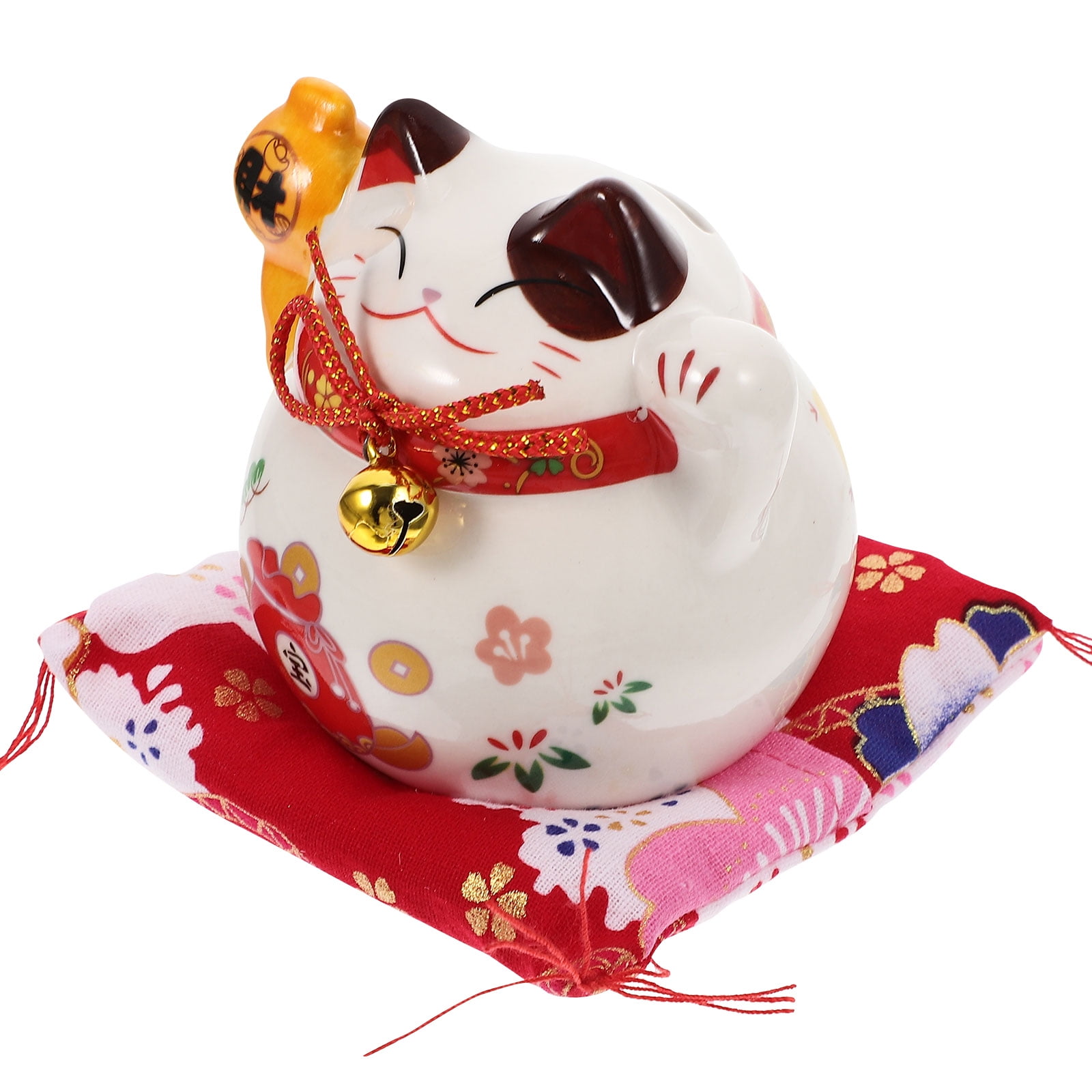 Hytrove Lucky Ceramic Cat Statue Ornament Good Symbol 1Pack - Walmart.com