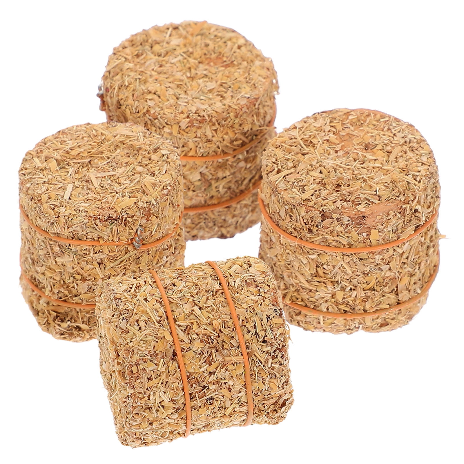 Hytrove Mini Hay Bales Cylindrical Wood Diy Farm Decor for Dollhouse ...