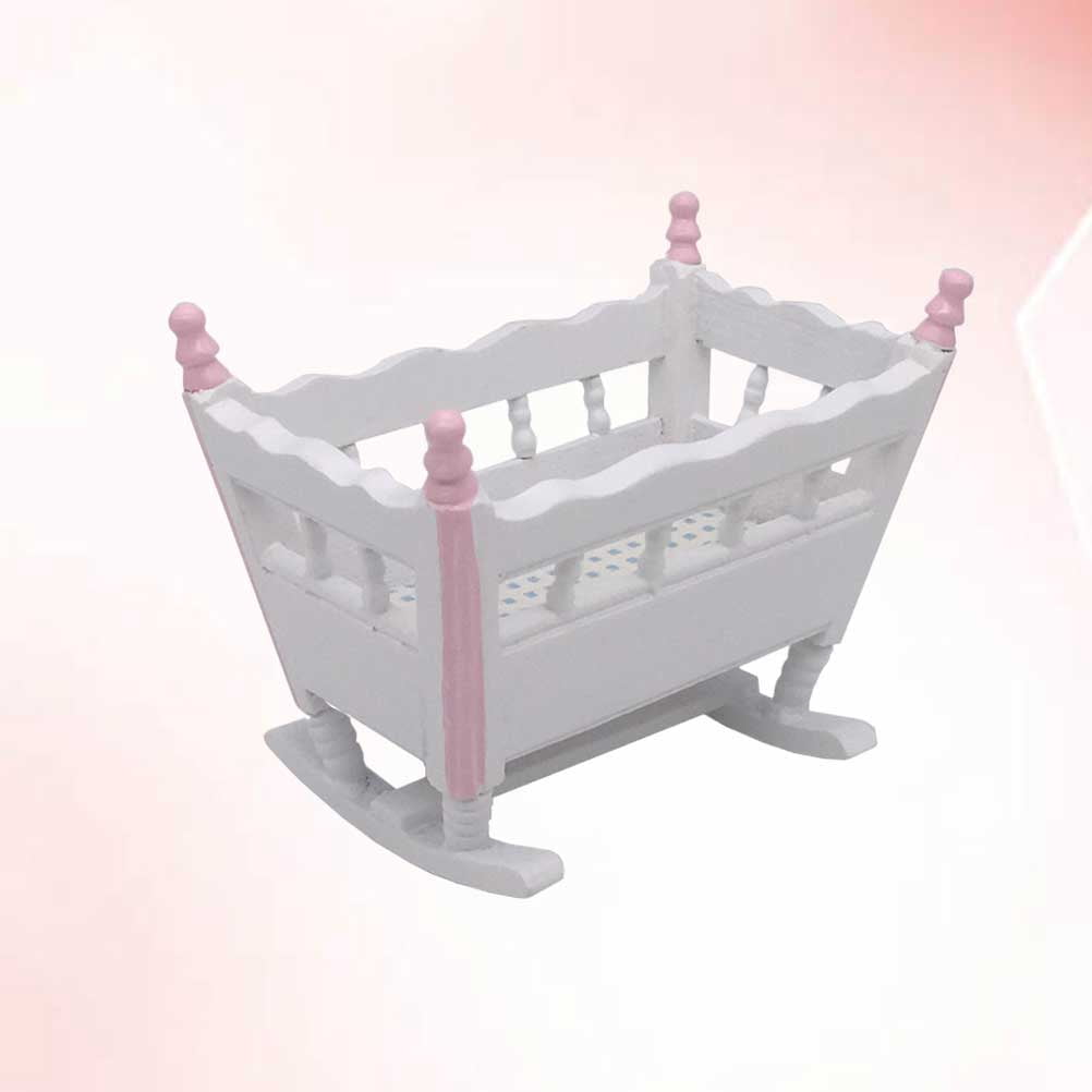 Hytrove Mini House Cradle Model with White and Pink Edges for Baby ...
