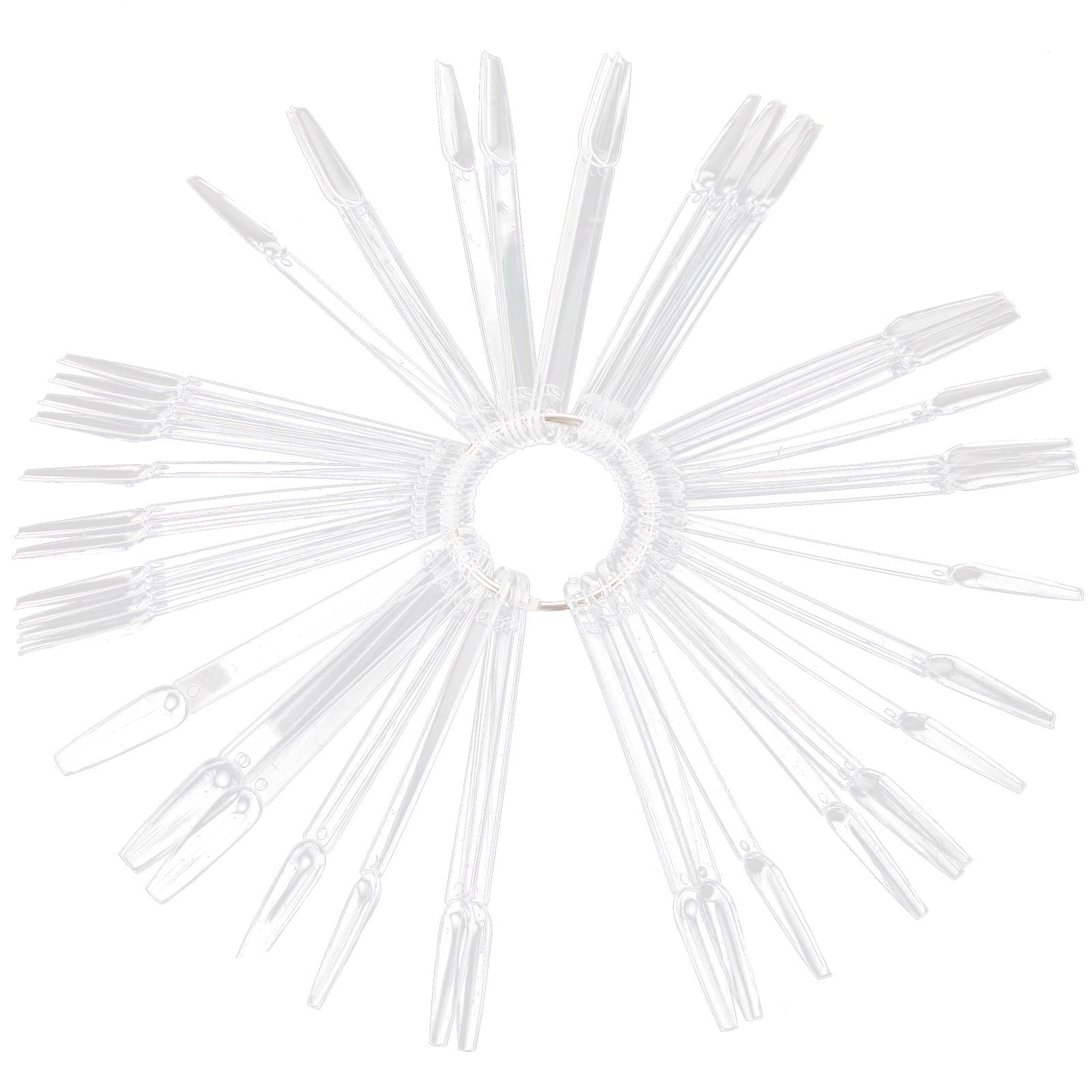 Hytrove False Nail Tips Transparent Plastic Nail Display Tips 100Pcs ...