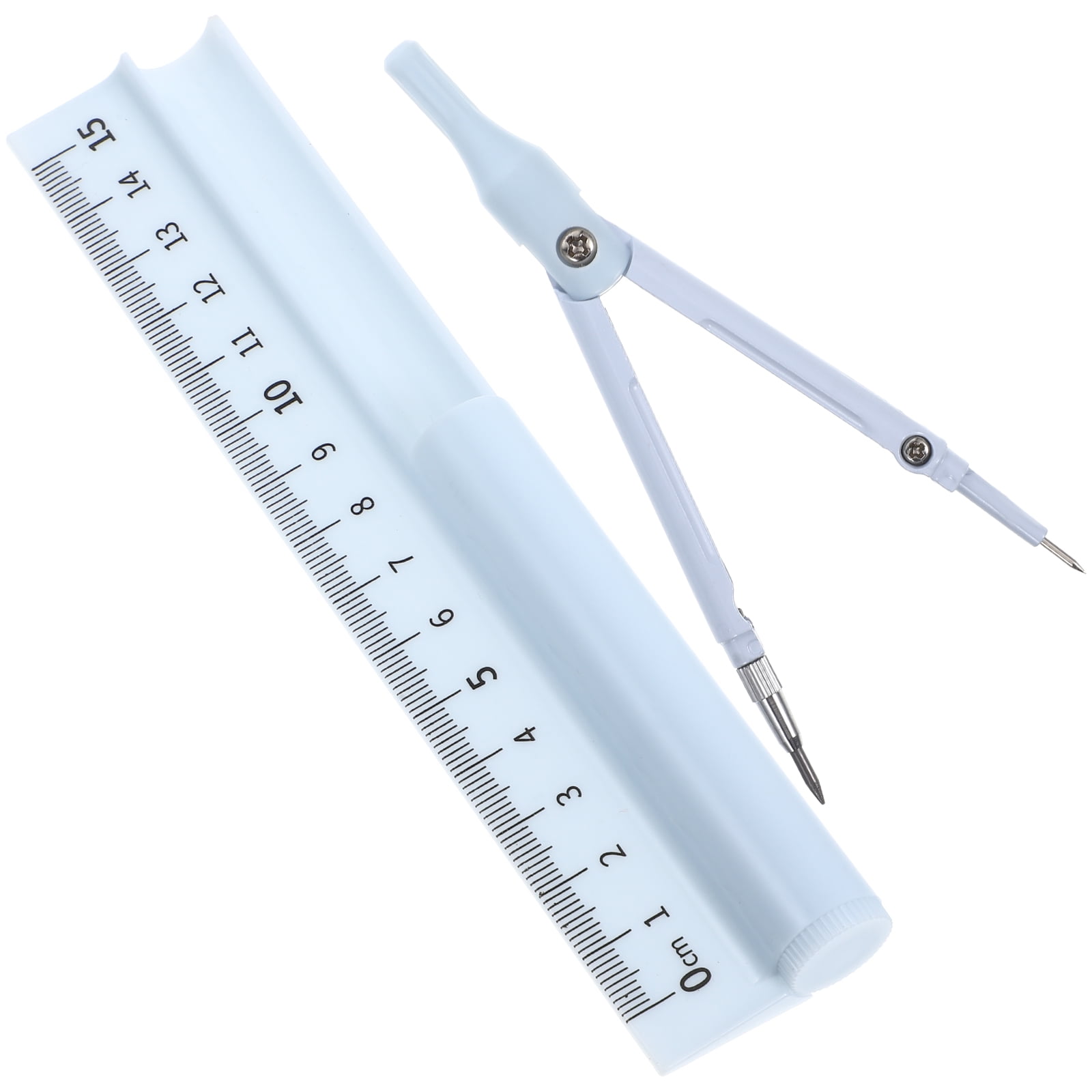 Hytrove Circular Compass Math Tool Ruler Set Plastic Metal 1Pack 6.5x1.4x0.6in - Walmart.com