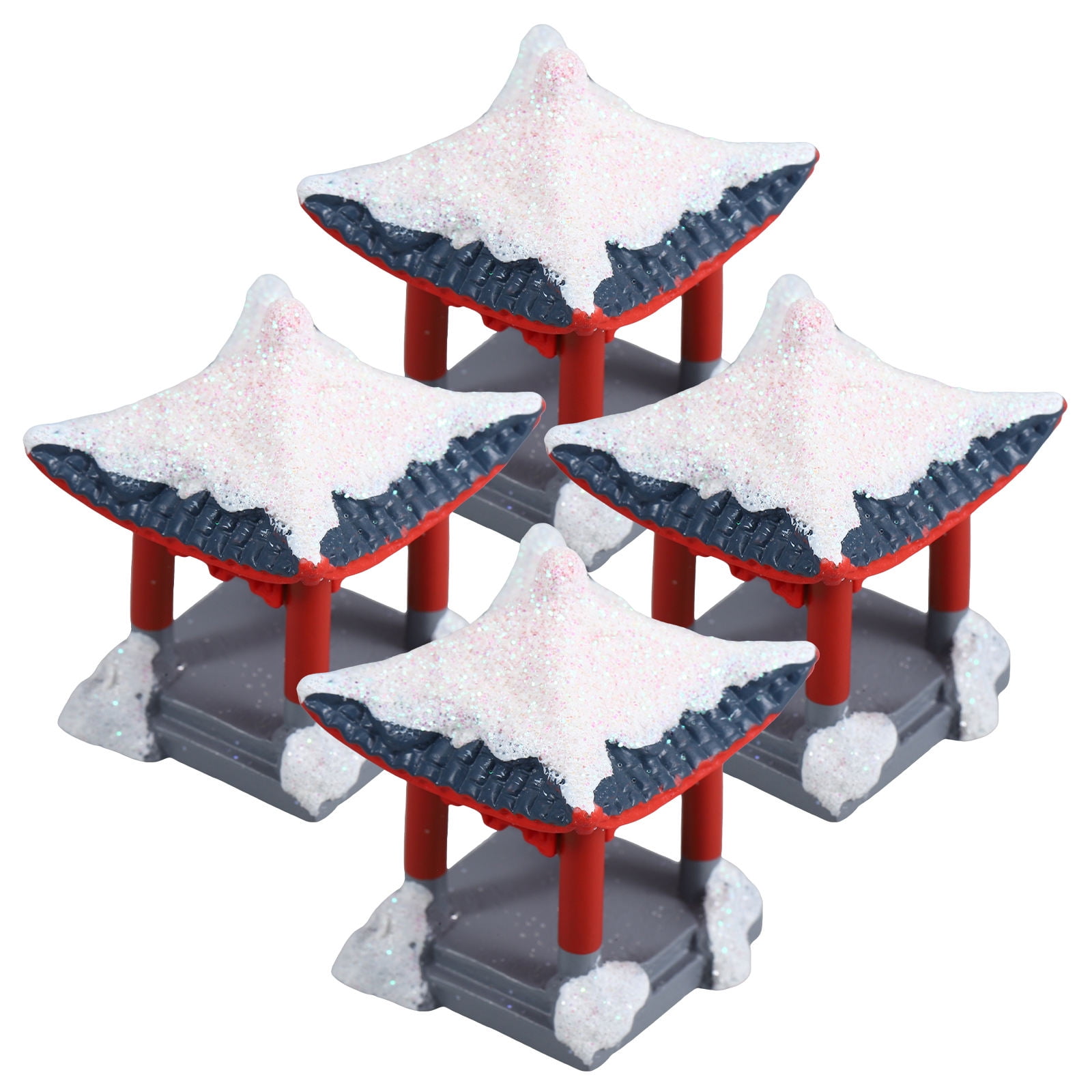 Hytrove Vintage Pavilion Statue Garden Ornament Mini Resin Figurines ...