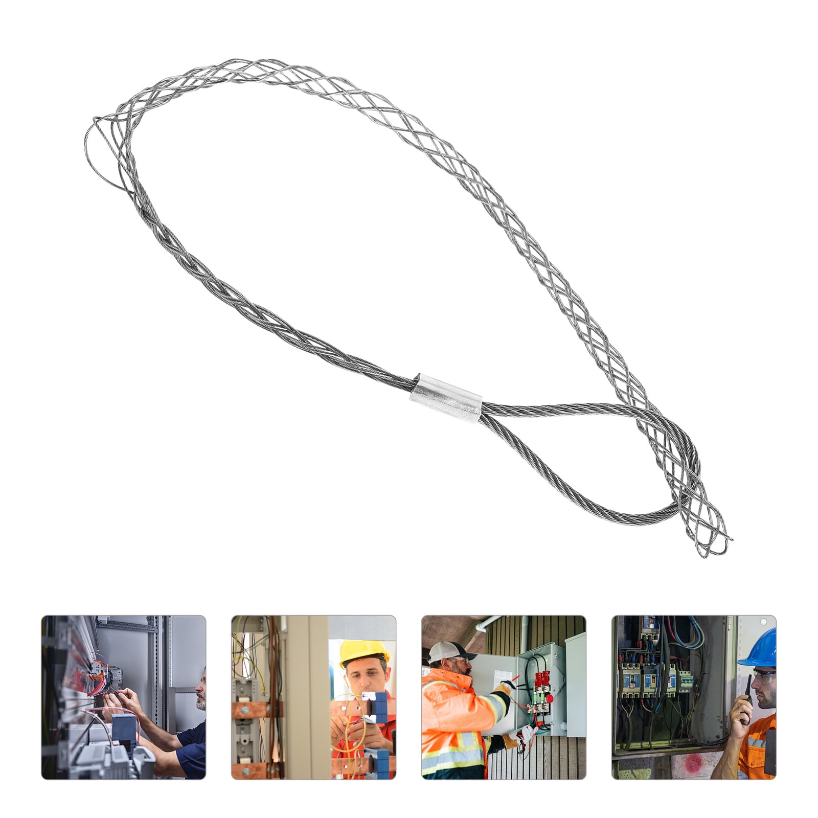 Hytrove Wire Pulling Grip Mesh Cable Sock Kit Galvanized Steel ...