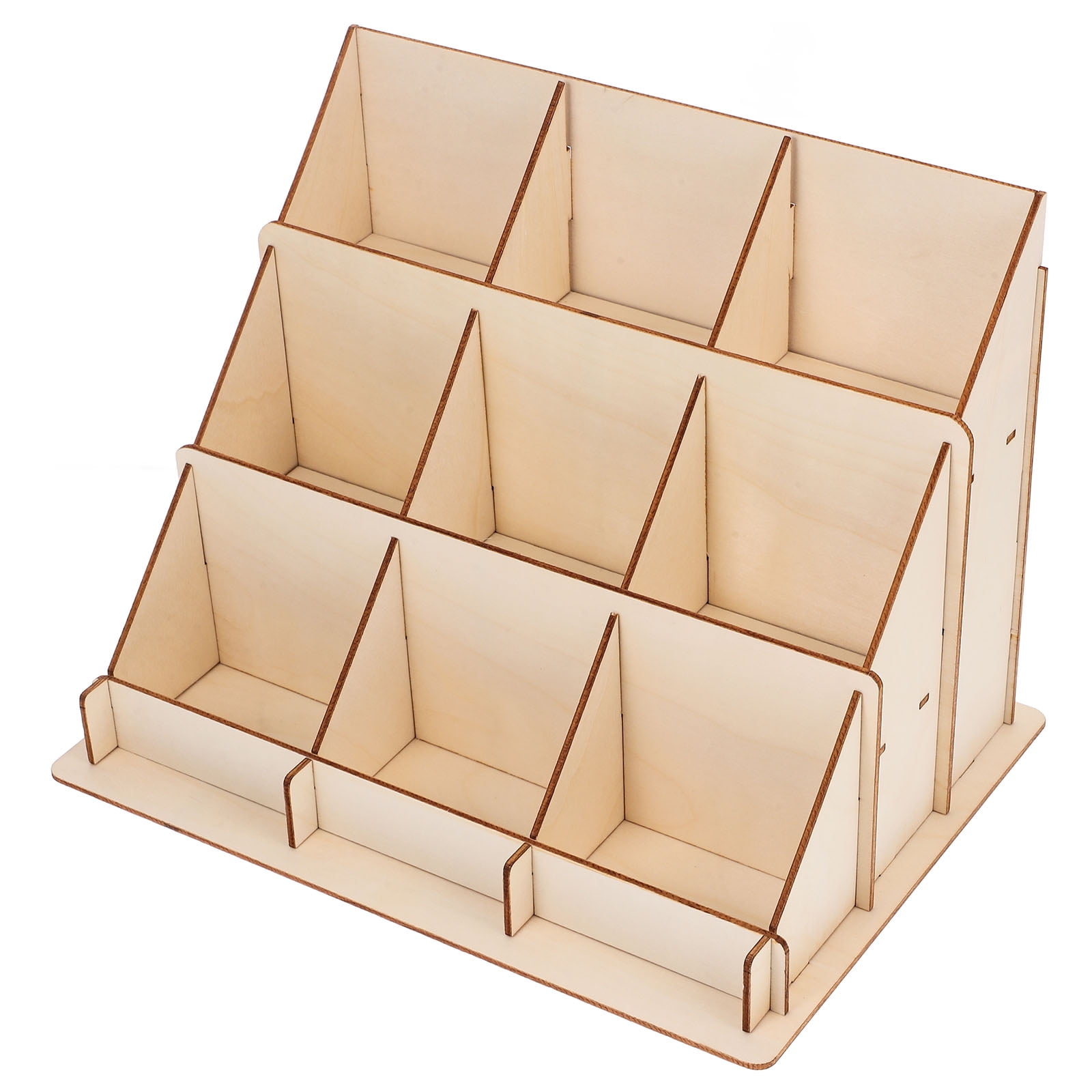 Hytrove Wooden Card Display Stand Multi Color 1 Set Rectangular For ...