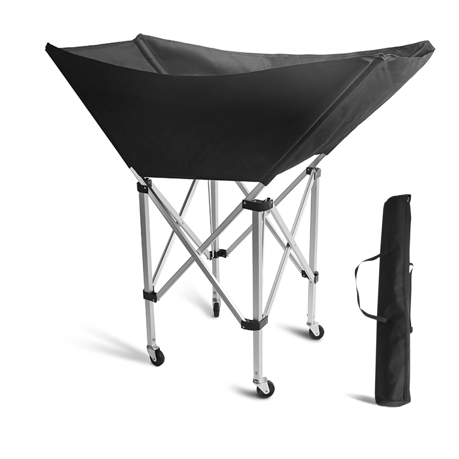 Hyuayi Collapsible Volleyball Wheeled Cart with Wheels Rolling Ball ...