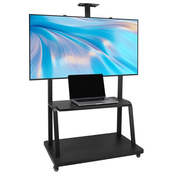 Hyuayi Mobile Tv Stand Floor with Shelf Height Adjustable Office ...