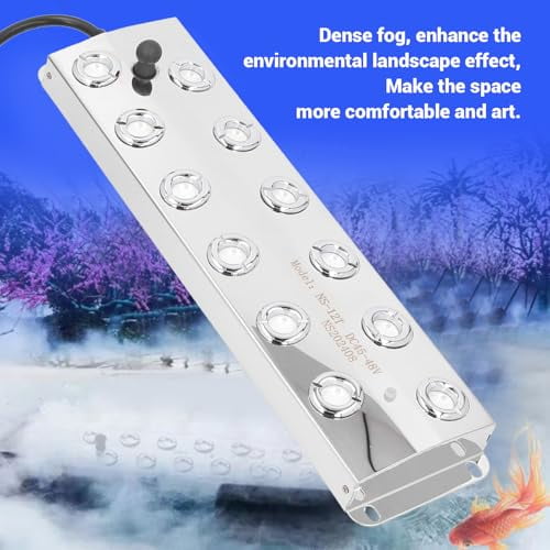 Hyuduo 12 Heads Quiet, IP67 Mist Maker Fogger Ultrasonic Water Pond ...