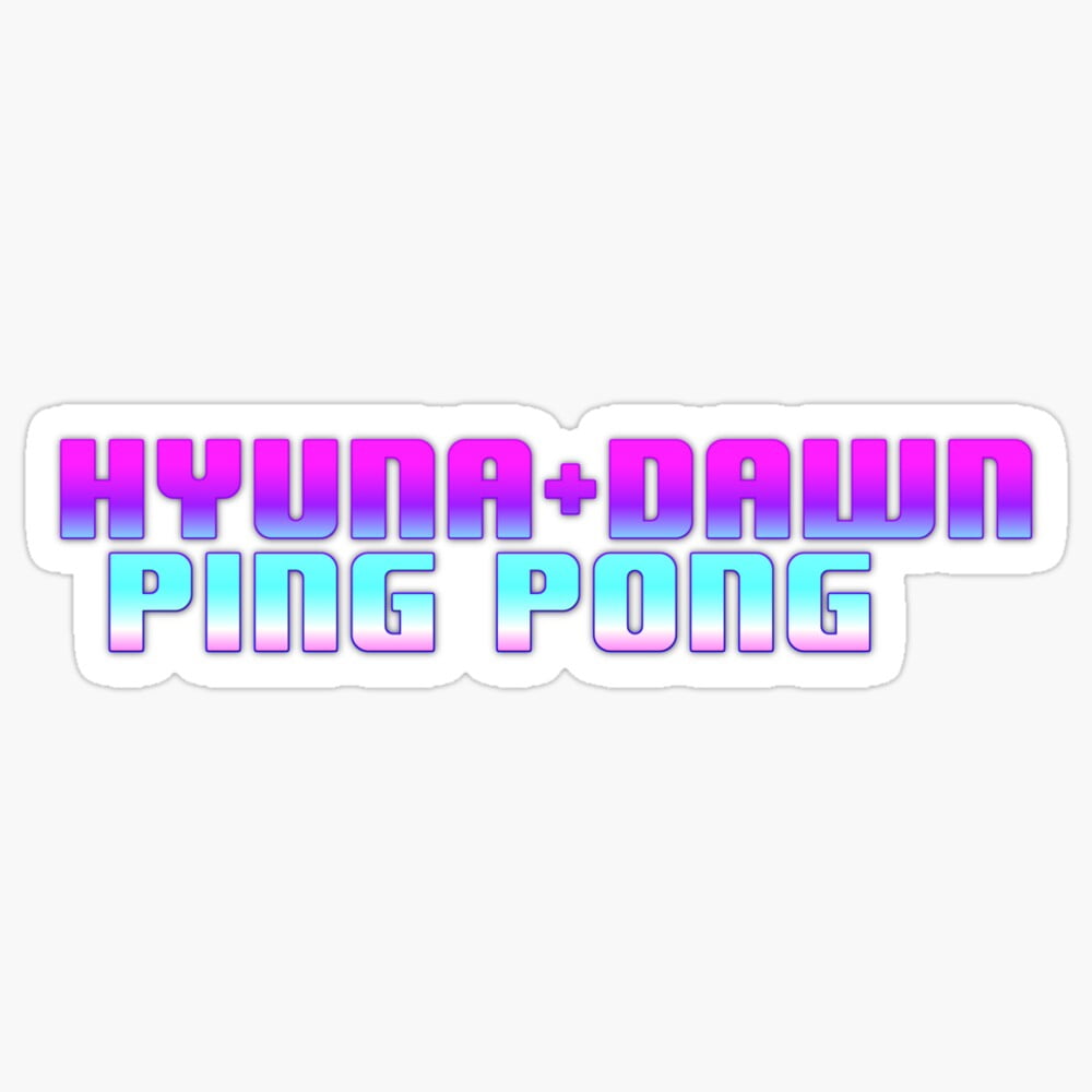 Hyuna & Dawn Couple Debut Retro Logo Sticker Phone Decal Water Bottle ...