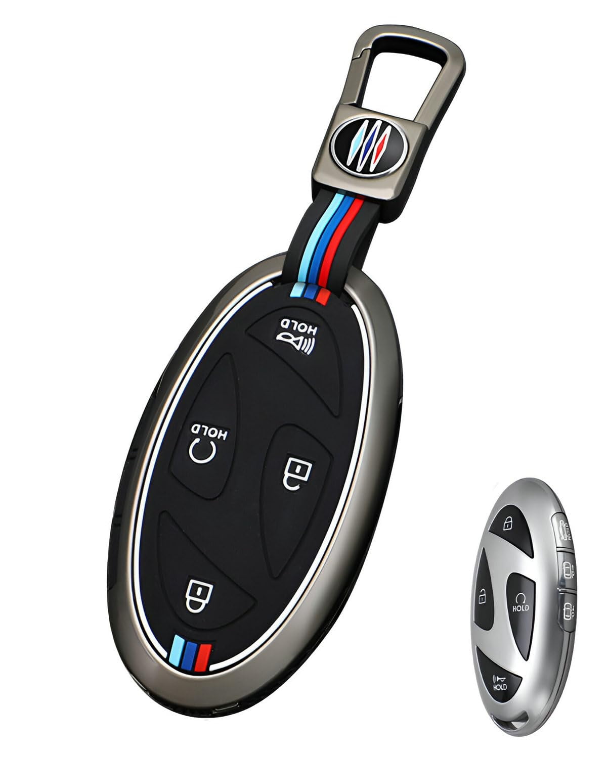 for Hyundai Key Fob Cover Case Keychain Metal Keys Holder Protector ...