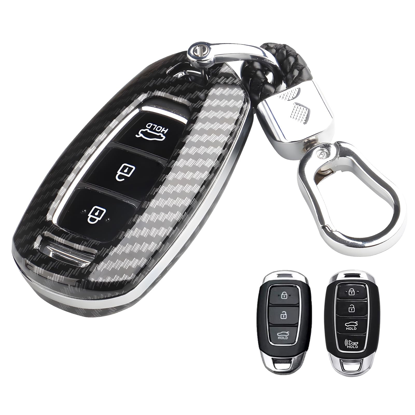 for Hyundai Key Fob Cover, Full Protection Key Fob Case for 2018-2021 ...