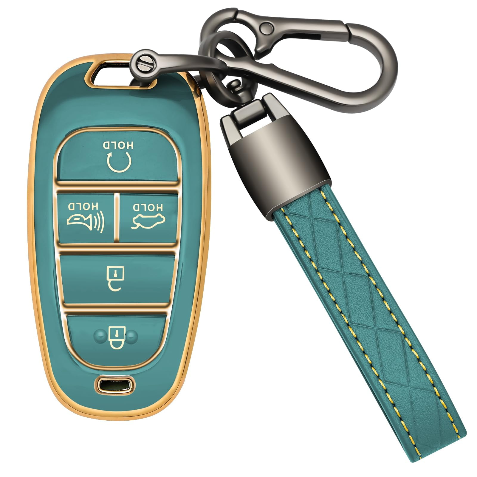 for Hyundai Key Fob Cover with Keychain TPU Car Key Case Shell 360 ...