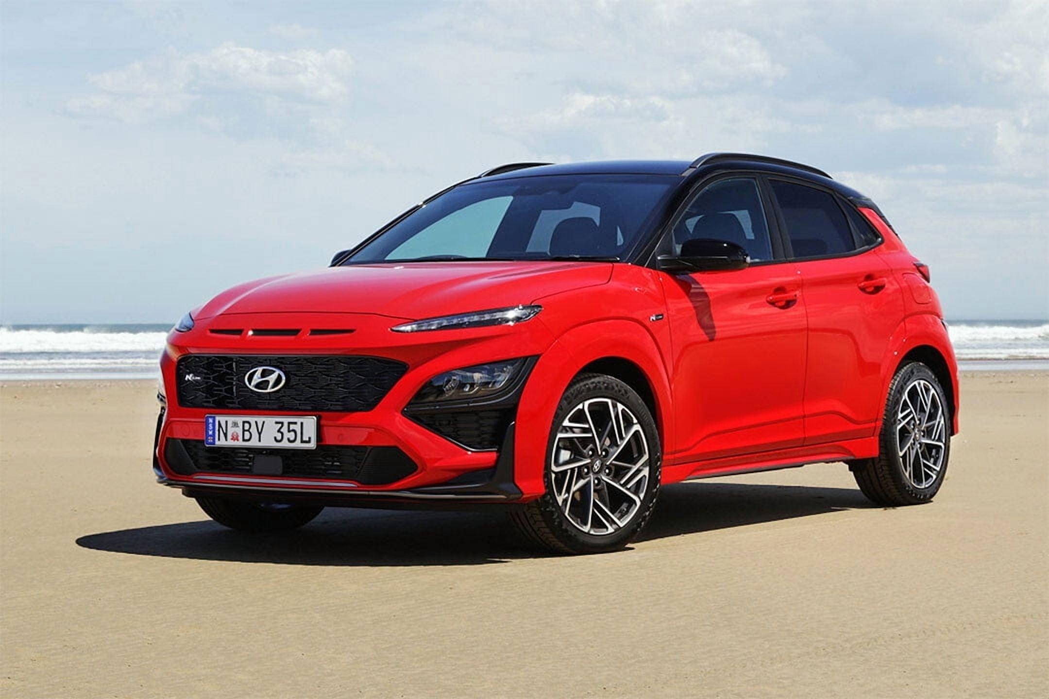 Hyundai Kona N Line Red Car Wall Indoor Decor - 12x18 Inch Laminated ...