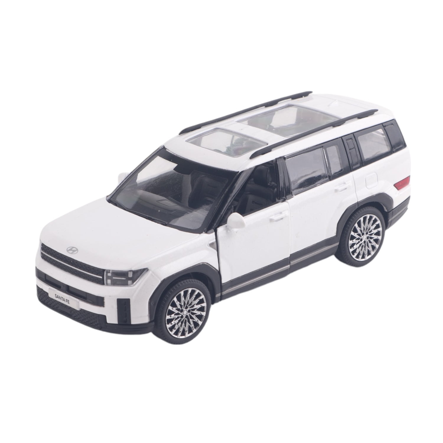 Hyundai Santa Fe MX Diecast Metal Model 1:38 Mini Car Toy - White ...