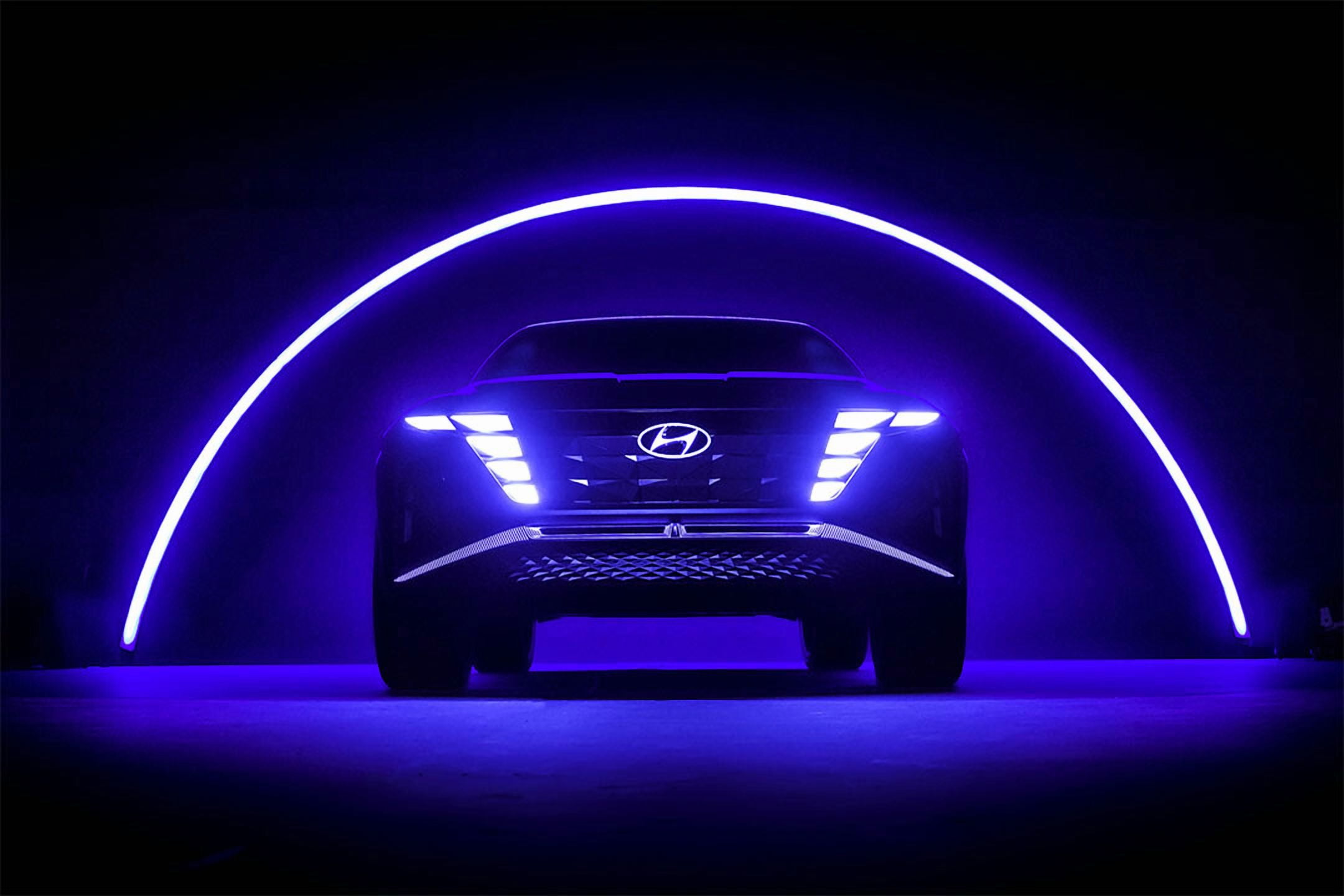 Hyundai Vision T Concept Blue Neon Lights Home Decor - 20x30 Inch ...