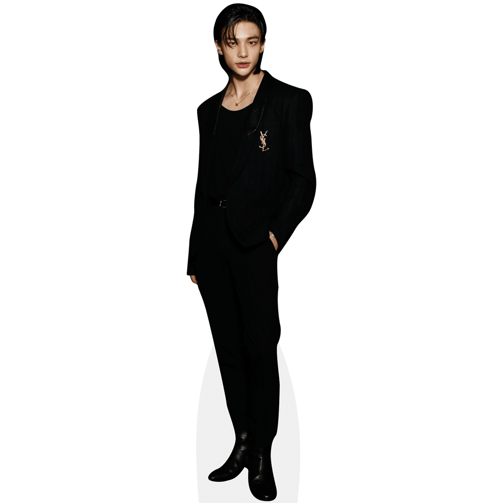 Hyunjin (Black Outfit) Mini Cardboard Cutout Standee - Walmart.com