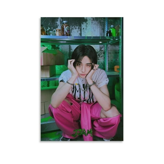 Hyunjin Stray Kids ATE JJAM ALBUM COVER ARTIST IDOLS Canvas Poster Bedroom Decor Sports ...