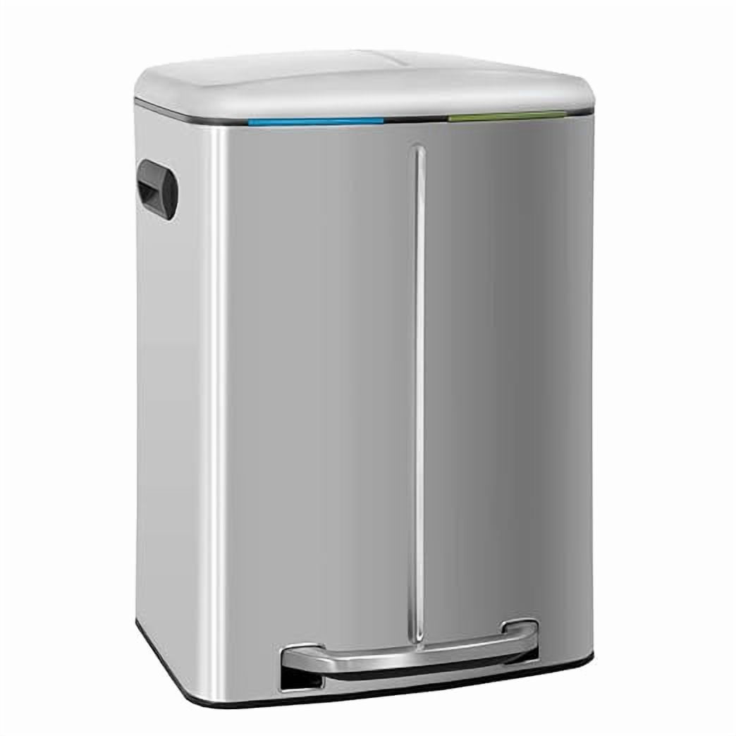 Hyxoo 10 Gallon(40L) Trash Can, Fingerprint Proof Stainless Steel ...
