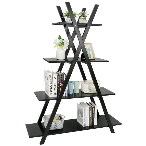 Hyxoo 4 Tier Book Shelf Furniture Storage Rack Home Office Bookshelf ...