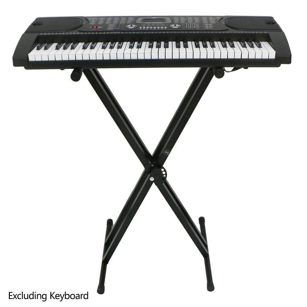 Hyxoo Adjustable Electric Piano Keyboard X-Stand - Metal Dual Tube Rack ...