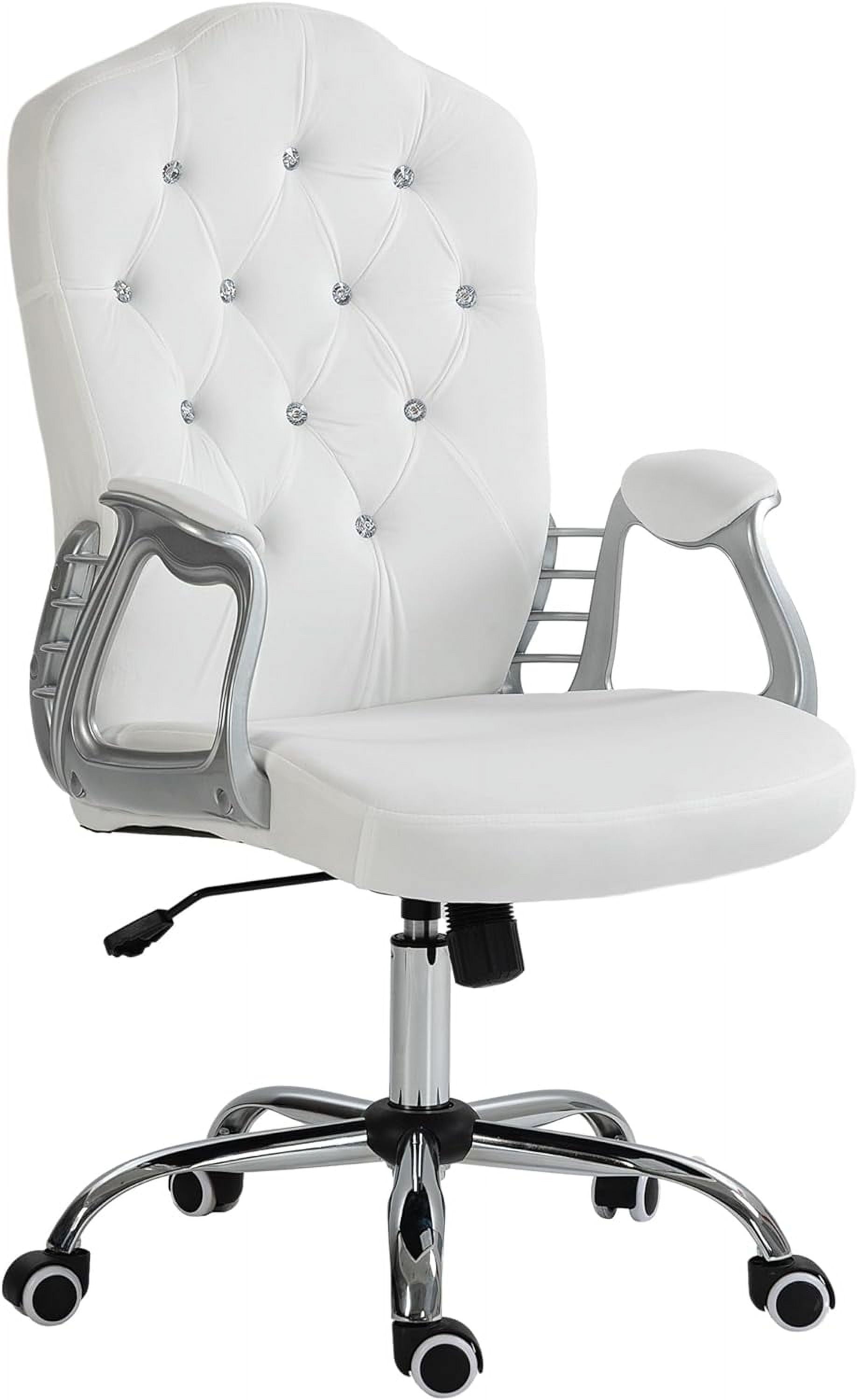Hyxoo Home Office Chair, Velvet Computer Chair, Button Tufted Desk ...