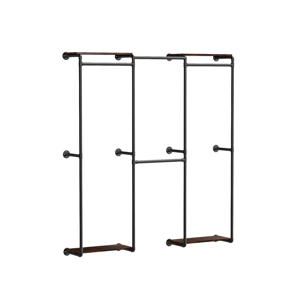 Hyxoo Industrial Pipe Clothing Rack - Wall-Mounted Clothes Racks for ...