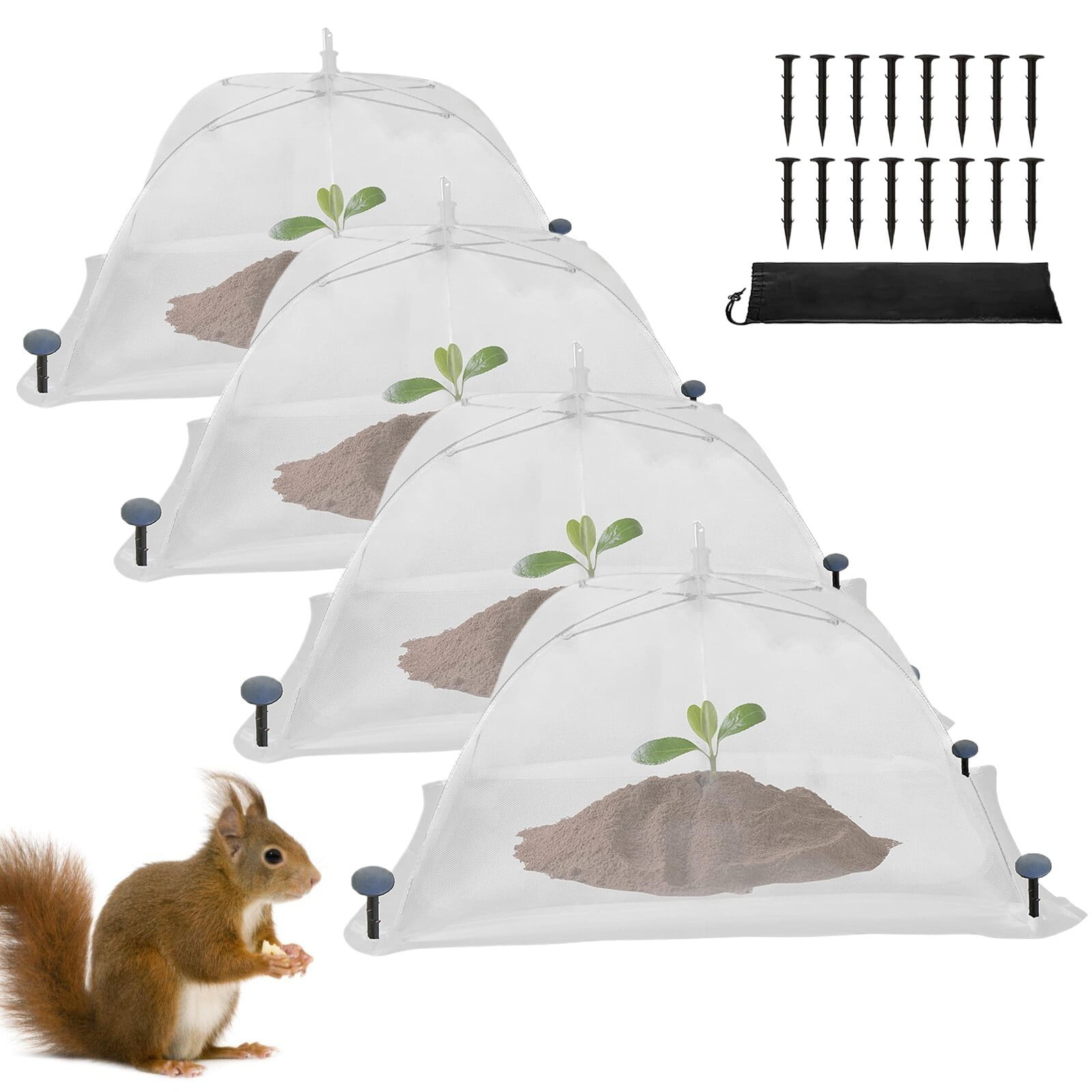 Hyxoo Mesh Plant Cover Protection Tent from Animals Reusable Dome Plant ...