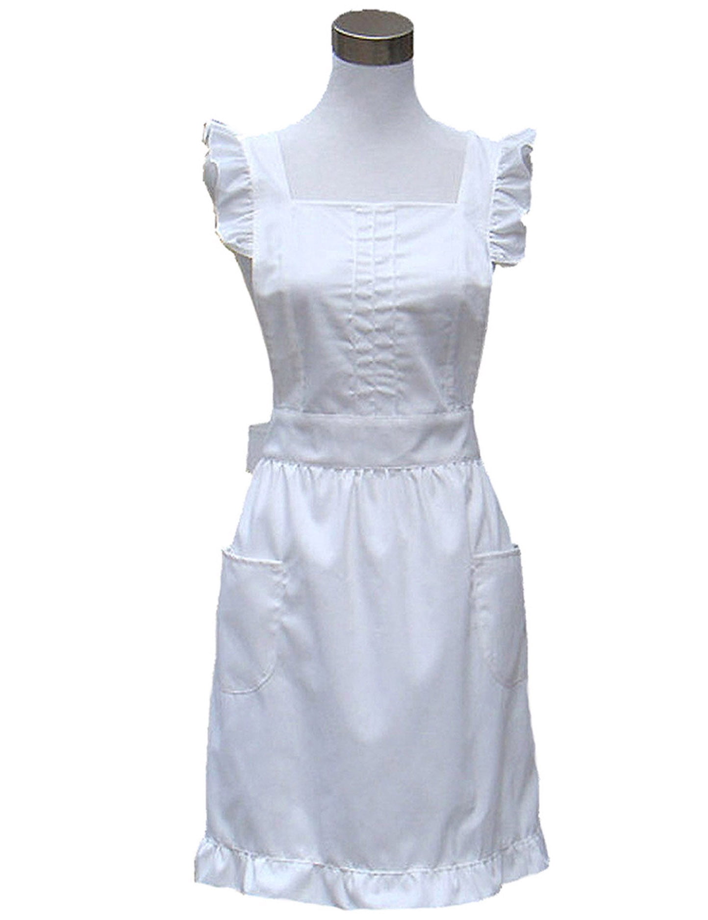 Hyzrz Retro Fancy Cute Cotton Frilly Kitchen White Apron Flirty Baking ...