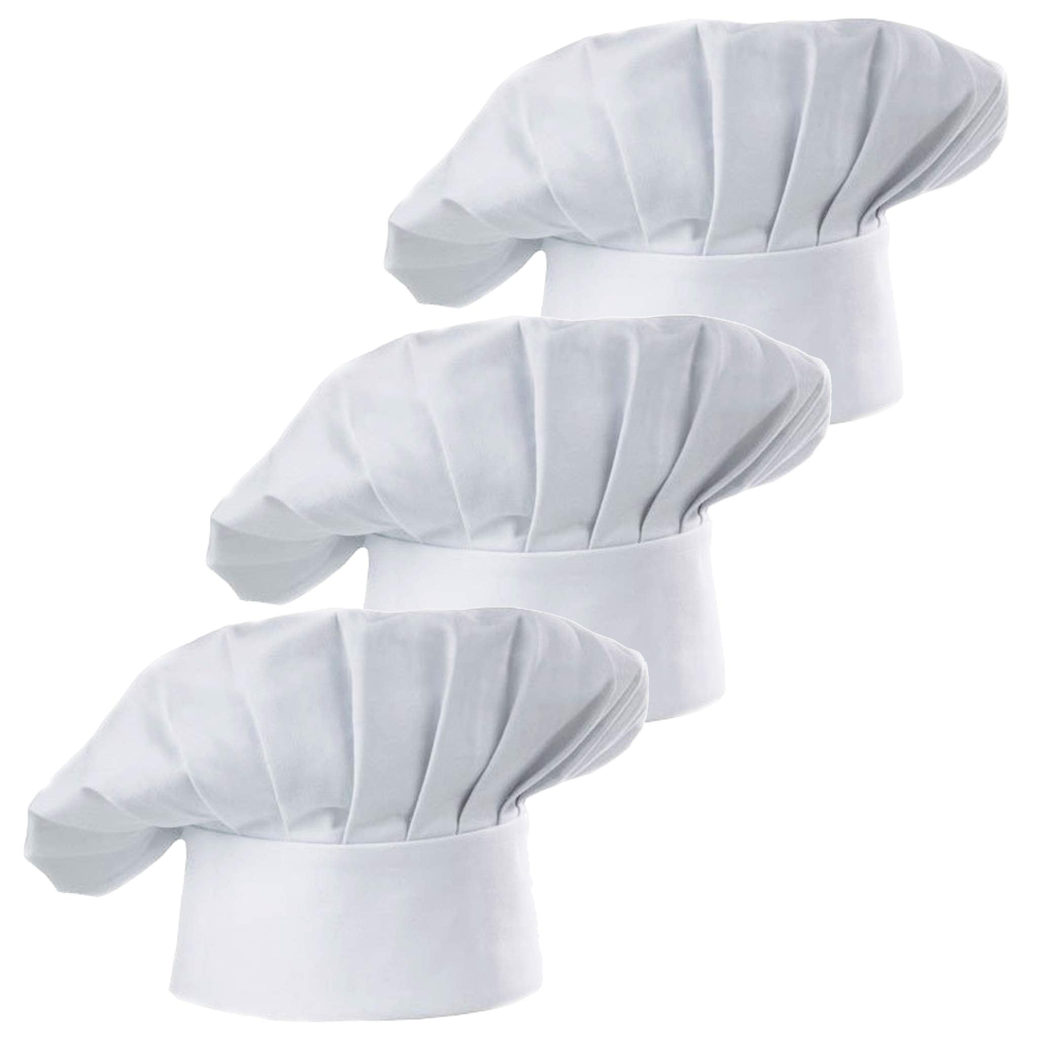Hyzrz Set of 3 Pack Adult Chef Hat Adult Adjustable Elastic Baker ...