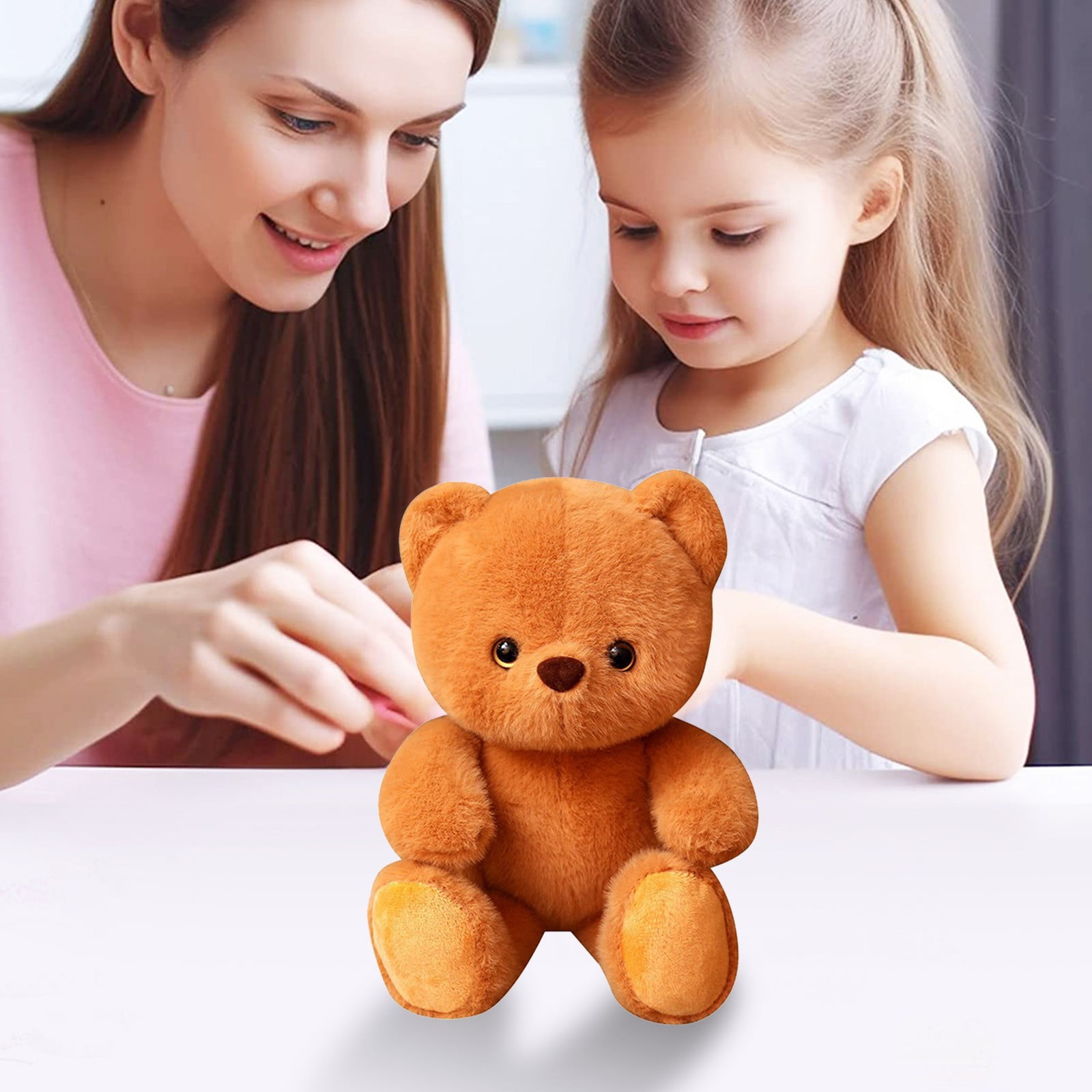 Hzrsly 8.6-Inch Brown Teddy Bear Lint Toy - Soft Polyester, Hand ...