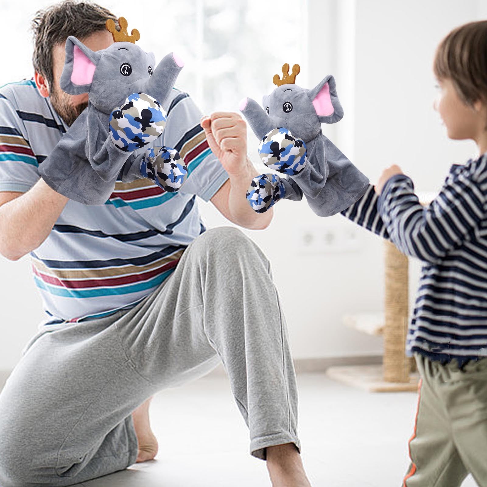 Hzrsly Animal Hand Puppets - Boxing Dolls Set for Kids - Interactive ...