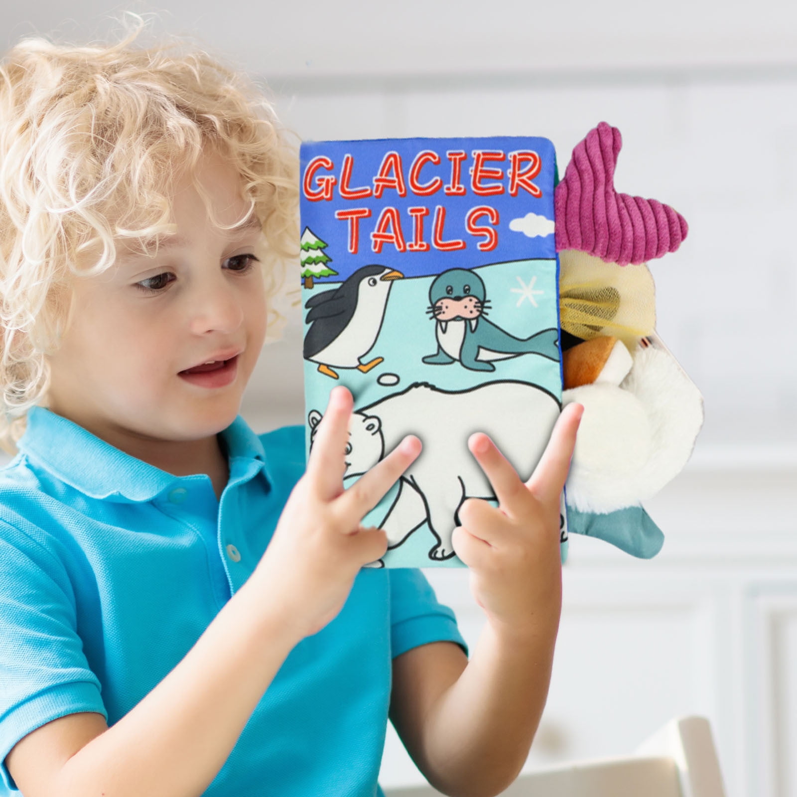 Hzrsly Children's Interactive Tail Cloth Book - Tearable, Rattling ...
