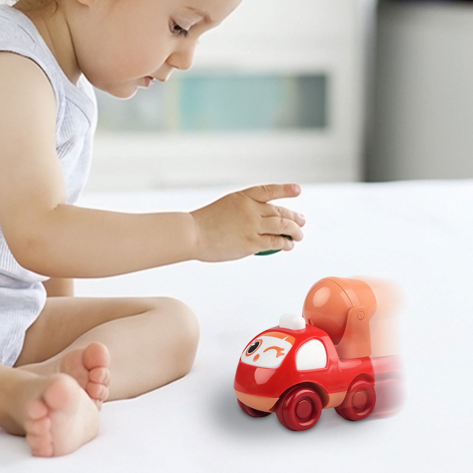 Hzrsly Friction-Powered Mini Engineering Cars for Toddlers Ages 1-3 ...