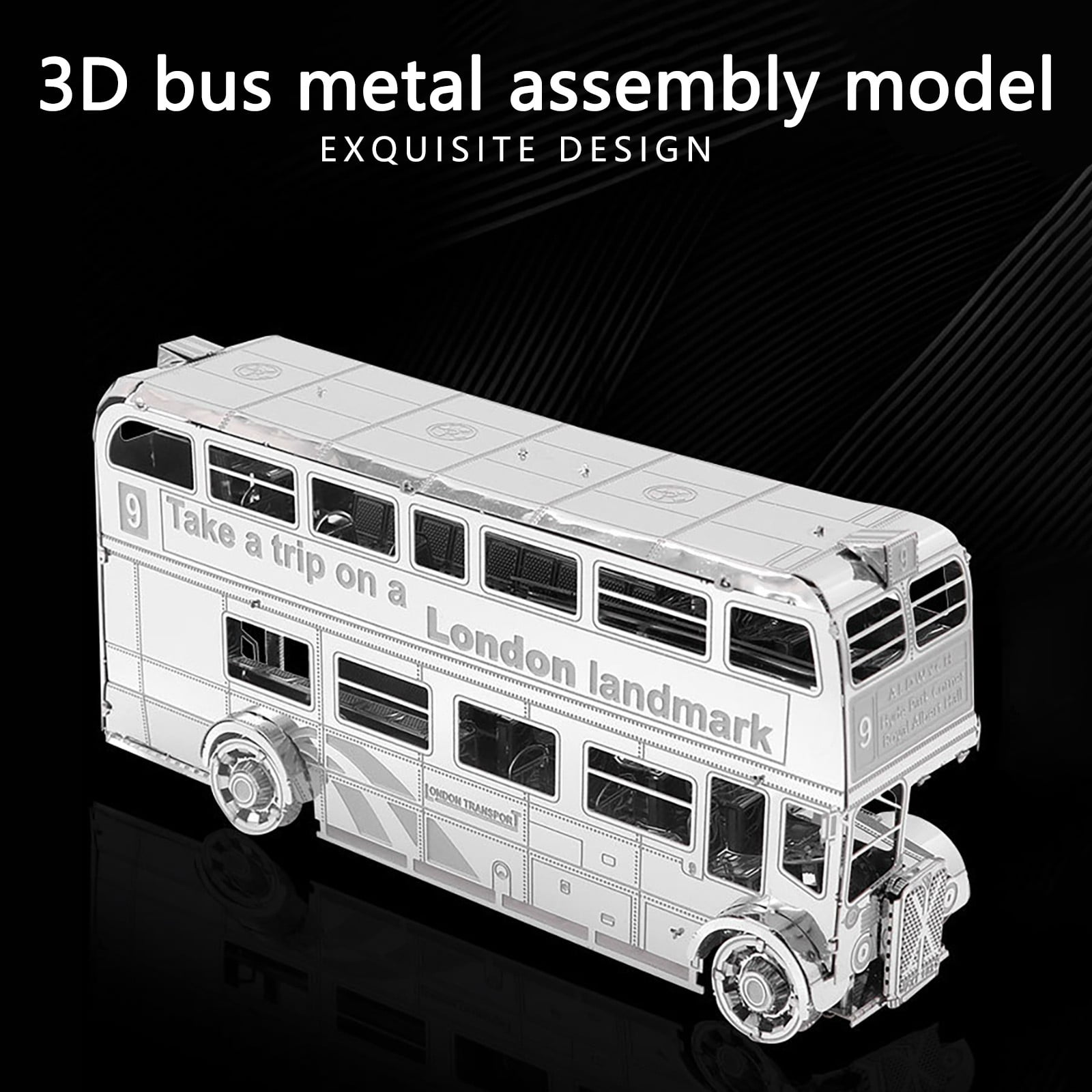 Hzrsly Metal DIY Roller Bus Model Kit - No Glue or Solder Required ...