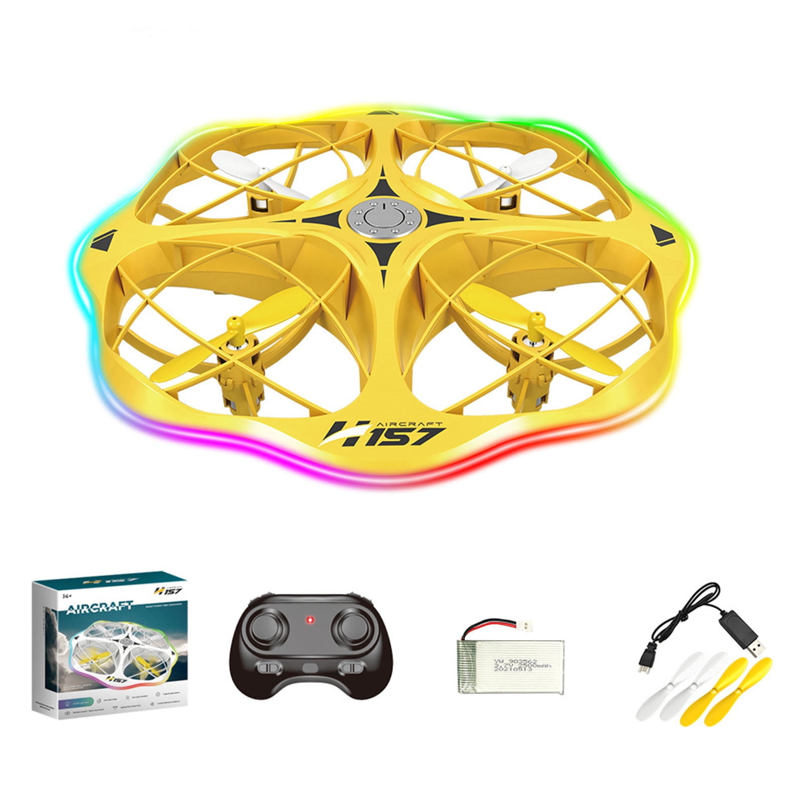 Hzrsly Mini Drone UFO with 360° Stunts & Obstacle Avoidance - Remote Control Flying Toy for Kids ...